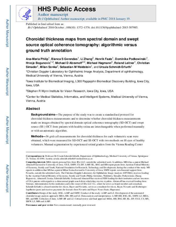 (PDF) Choroidal thickness maps from spectral domain and swept source ...