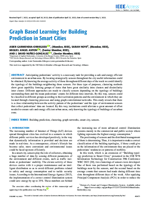 (PDF) Graph Based Learning for Building Prediction in Smart Cities