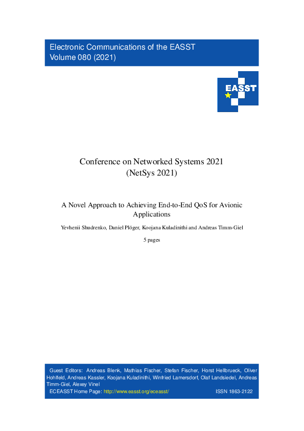 Pdf A Novel Approach To Achieving End To End Qos For Avionic Applications Andreas Timm Giel 