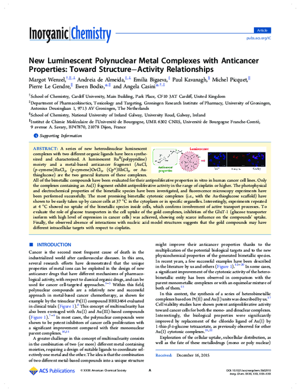 (PDF) New Luminescent Polynuclear Metal Complexes with Anticancer ...