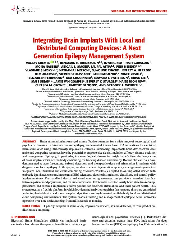(PDF) Integrating Brain Implants With Local and Distributed Computing Devices: A Next Generation ...