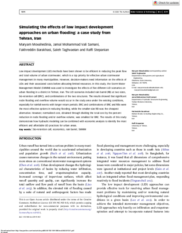 (PDF) Simulating the effects of low impact development approaches on ...