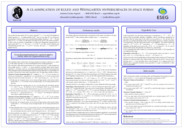 (PDF) A Classification of Ruled and Weingarten Hyperfurfaces in Space Forms