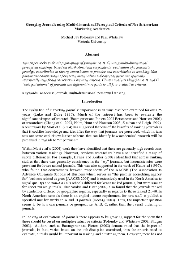 (PDF) A grouping journals using multi-dimensional perceptual criteria ...