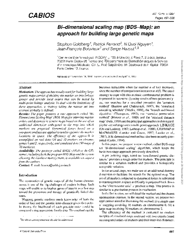 (PDF) Bi-dimensional scaling map (BDS-Map): an approach for building ...