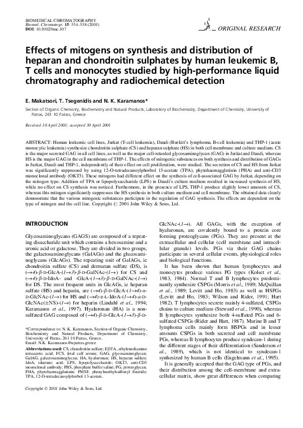 (PDF) Effects of mitogens on synthesis and distribution of heparan and ...