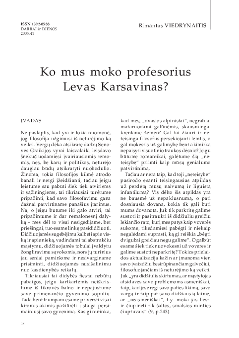 (PDF) What can we learn from professor Lev Karsavin?