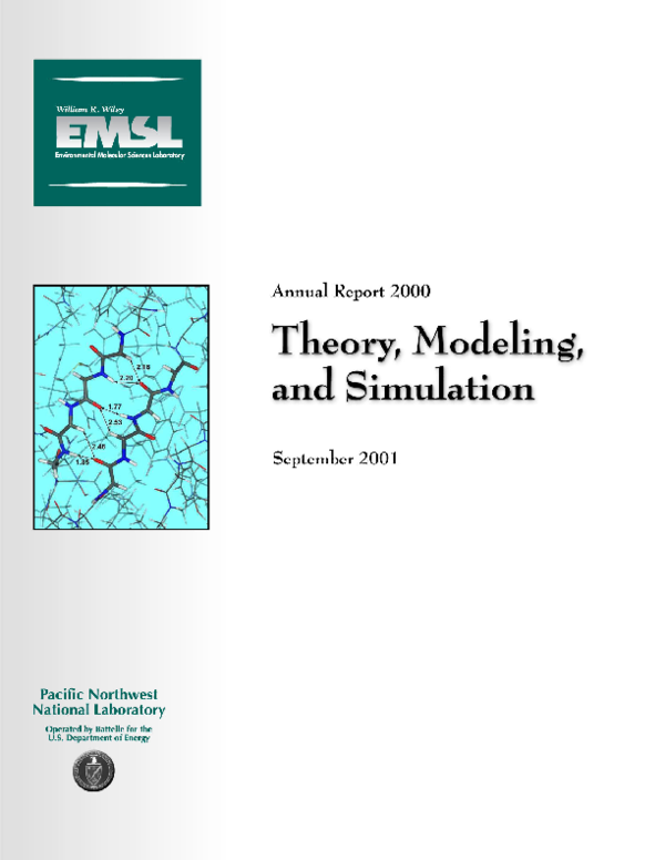 (PDF) Theory, Modeling and Simulation Annual Report 2000