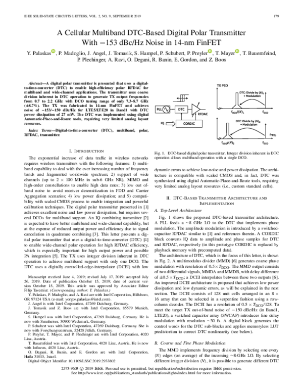 (PDF) A Cellular Multiband DTC-Based Digital Polar Transmitter With − ...