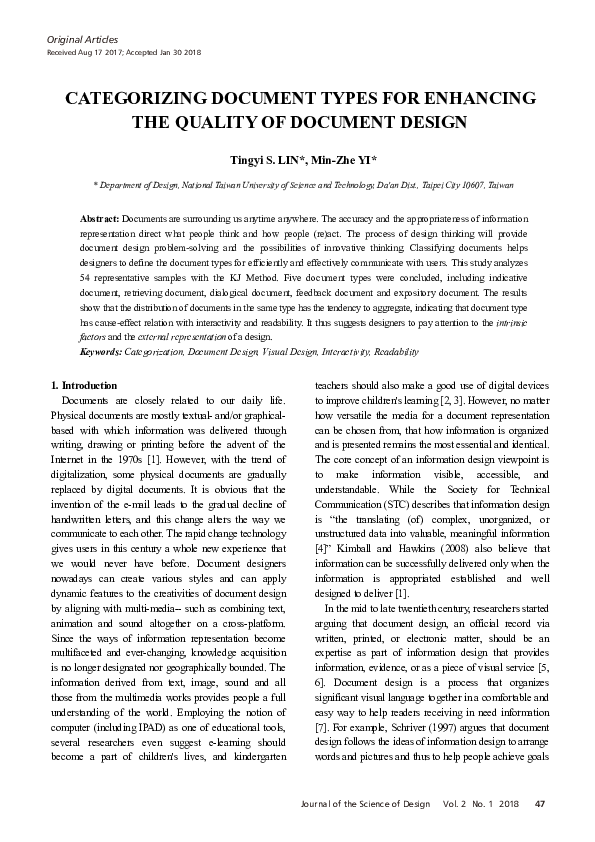 (PDF) Categorizing Document Types for Enhancing the Quality of Document ...