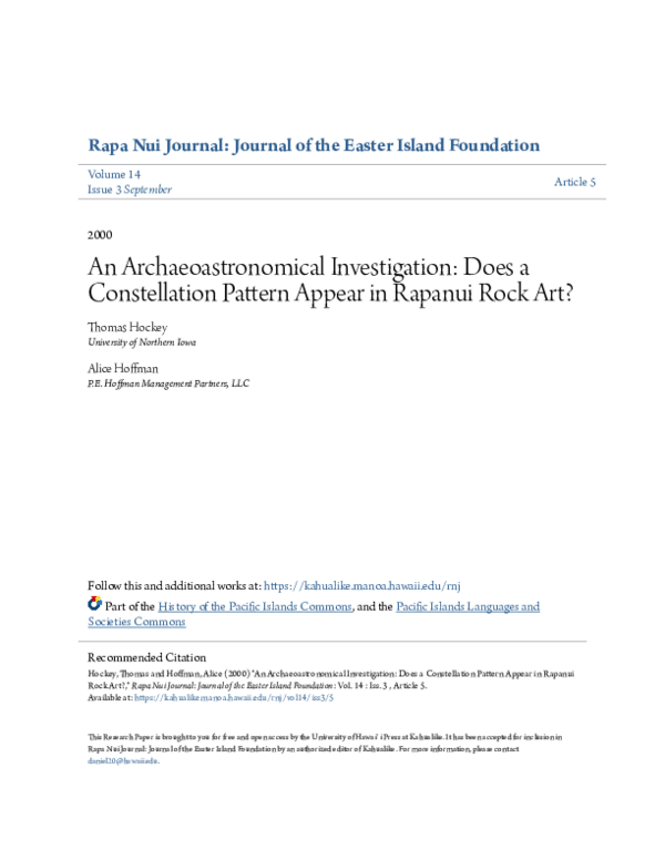 (PDF) An Archaeoastronomical Investigation: Does a Constellation ...