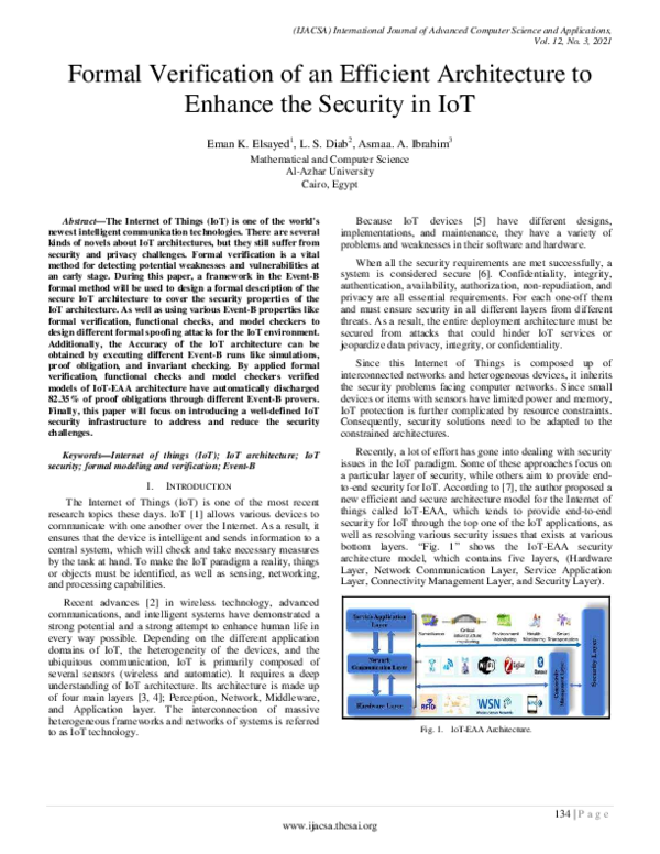(PDF) Formal Verification of an Efficient Architecture to Enhance the ...