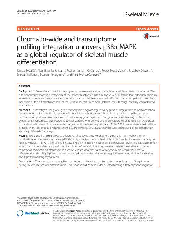 (PDF) Chromatin-wide and transcriptome profiling integration uncovers ...