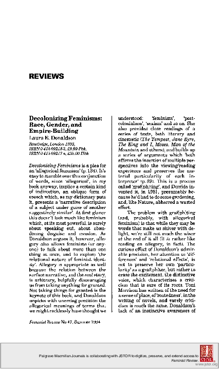 (PDF) Decolonizing Feminisms: Race, Gender, and Empire-Building