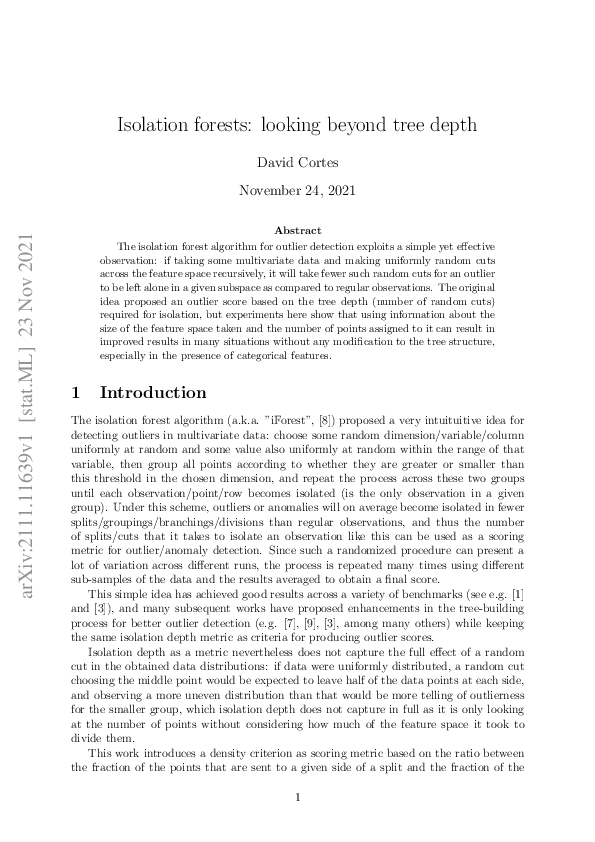(PDF) Isolation forests: looking beyond tree depth