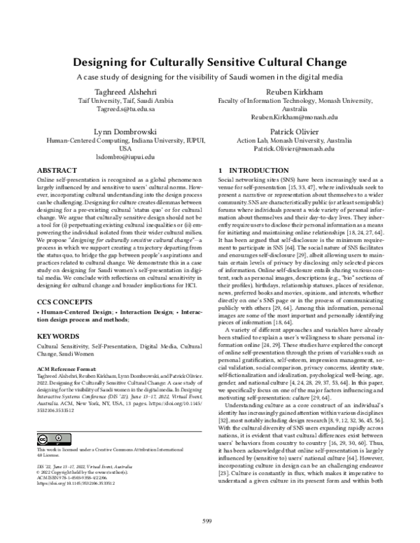 (PDF) Designing for Culturally Sensitive Cultural Change