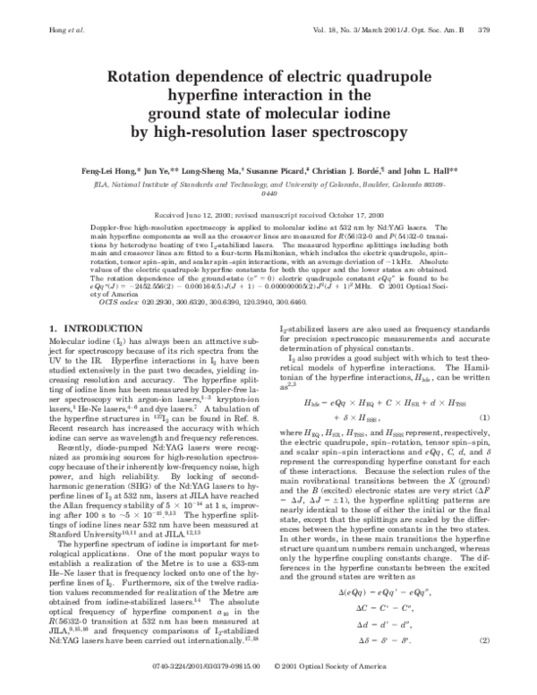 (PDF) Rotation dependence of electric quadrupole hyperfine interaction in the ground state of ...