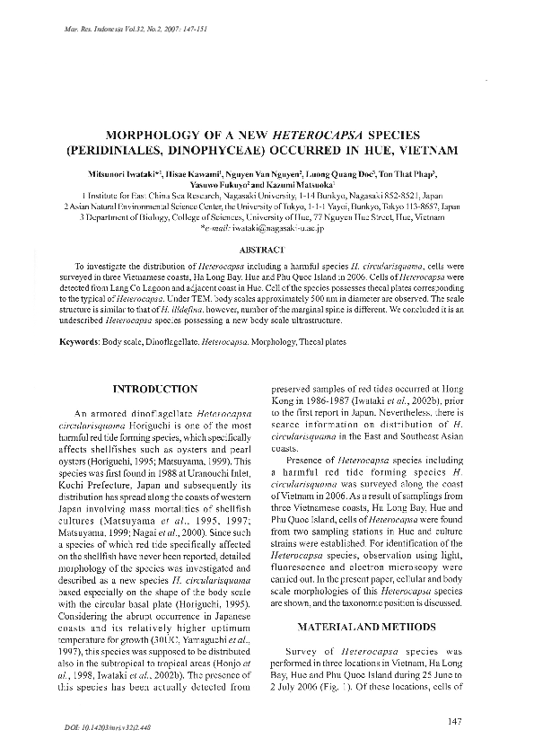 (PDF) Morphology of a New Heterocapsa Species (Peridiniales ...