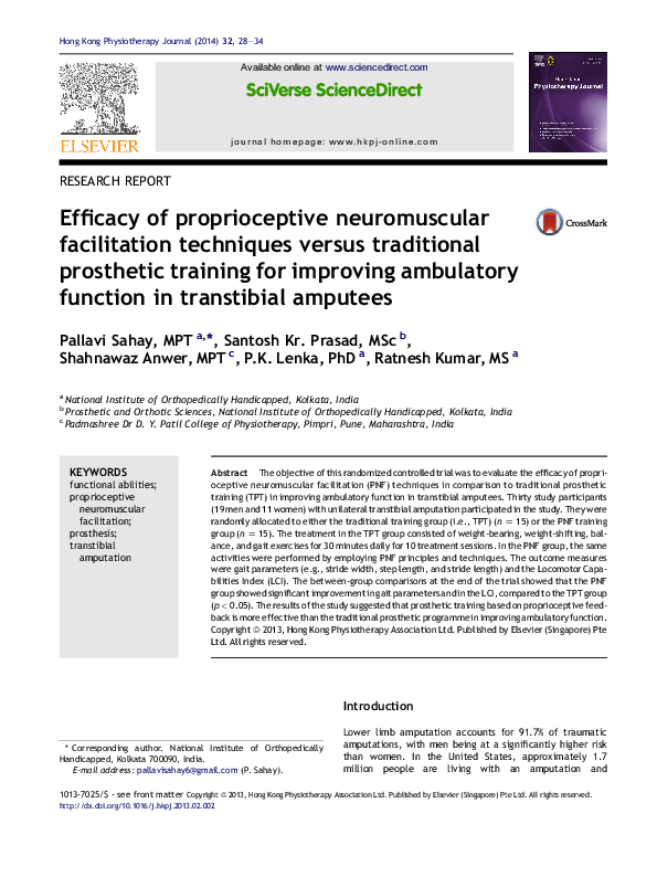 (PDF) Efficacy of proprioceptive neuromuscular facilitation techniques ...
