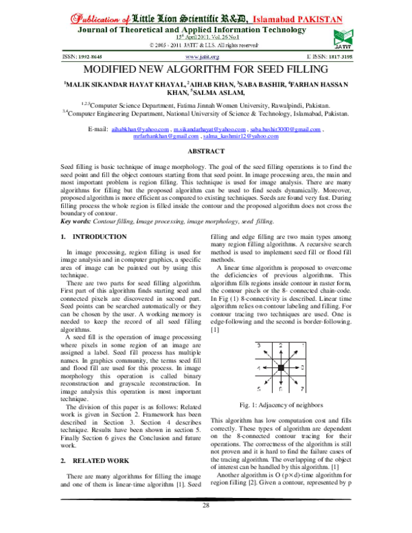 (PDF) Modified new algorithm for seed filling