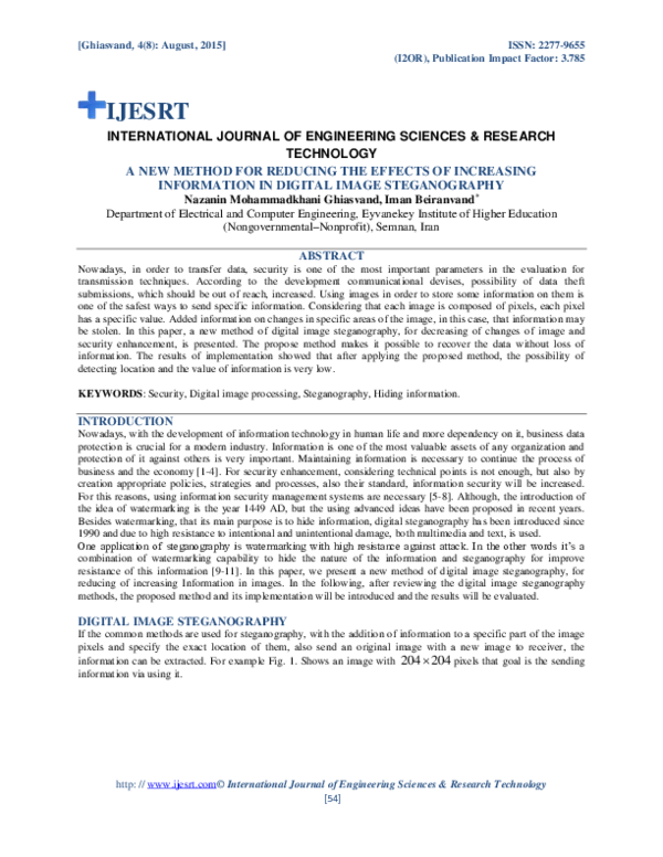 (PDF) Ijesrt International Journal of Engineering Sciences & Research ...