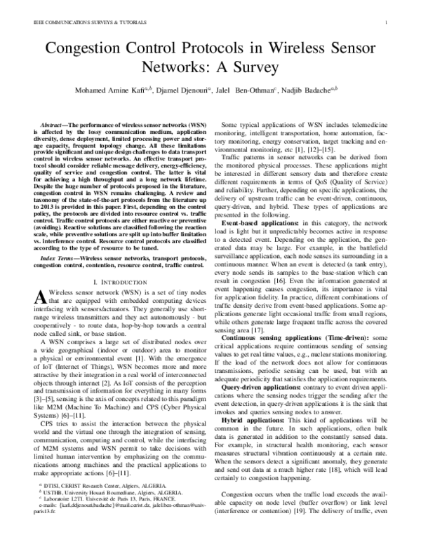 (PDF) Congestion Control Protocols in Wireless Sensor Networks: A ...