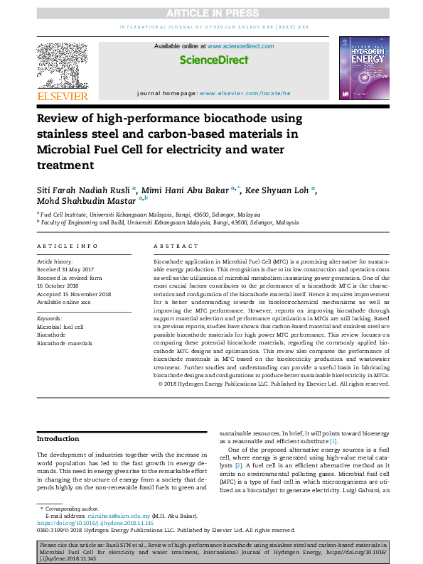 (PDF) Review of high-performance biocathode using stainless steel and carbon-based materials in ...
