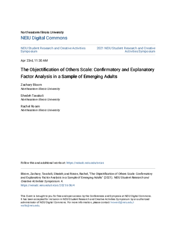 (PDF) The Objectification of Others Scale: Confirmatory and Explanatory ...
