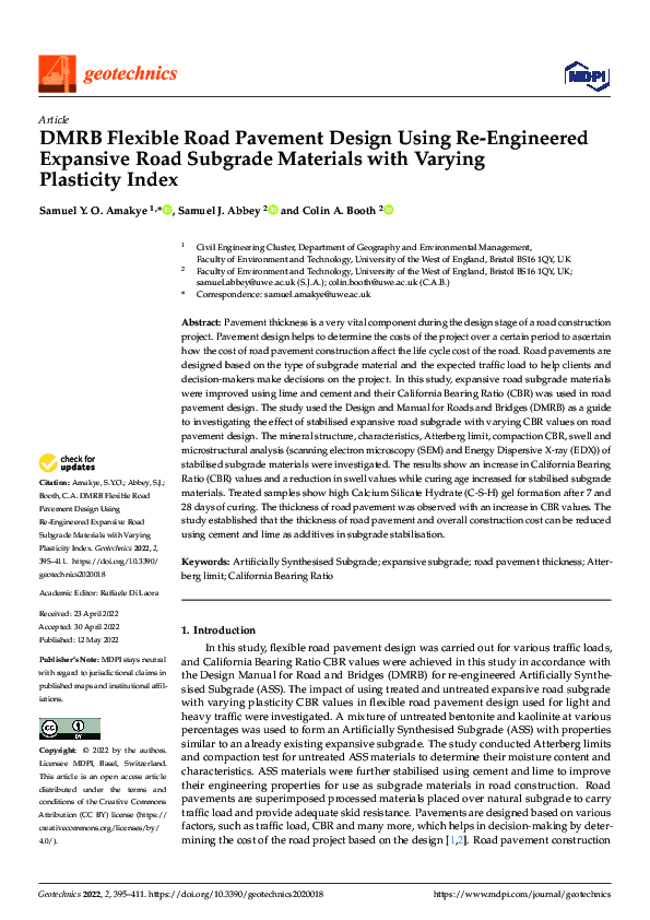 (PDF) DMRB Flexible Road Pavement Design Using Re-Engineered Expansive ...