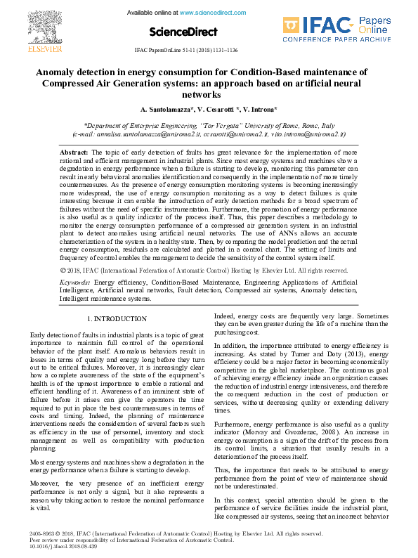 (PDF) Anomaly detection in energy consumption for Condition-Based ...