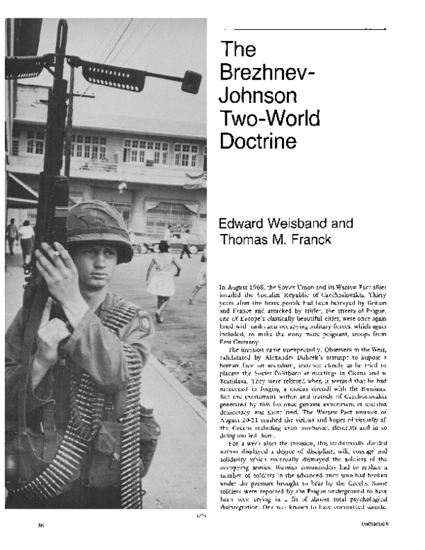(PDF) The Brezhnev-Johnson two-world doctrine