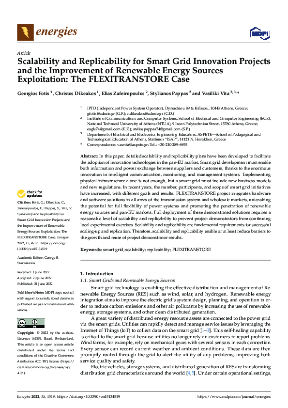 (PDF) Scalability and Replicability for Smart Grid Innovation Projects and the Improvement of ...