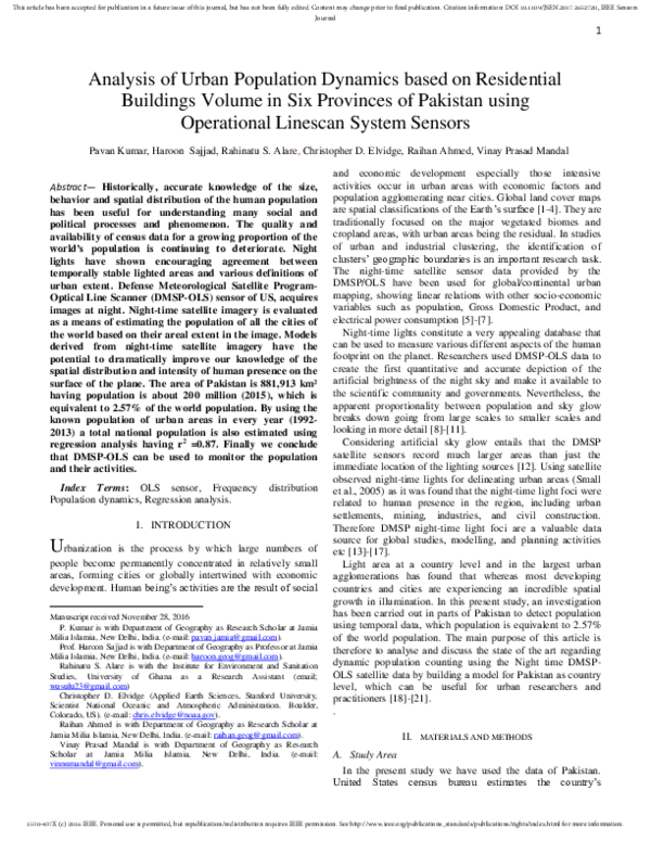 (PDF) Analysis of Urban Population Dynamics Based on Residential Buildings Volume in Six ...