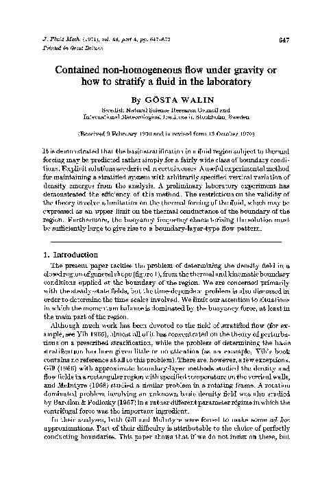 (PDF) Contained non-homogeneous flow under gravity or how to stratify a ...