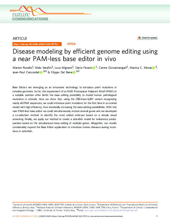 (PDF) Disease modeling by efficient genome editing using a near PAM ...