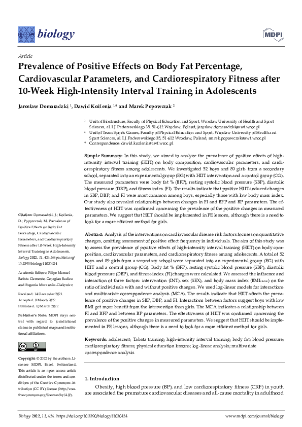 (PDF) Prevalence of Positive Effects on Body Fat Percentage ...