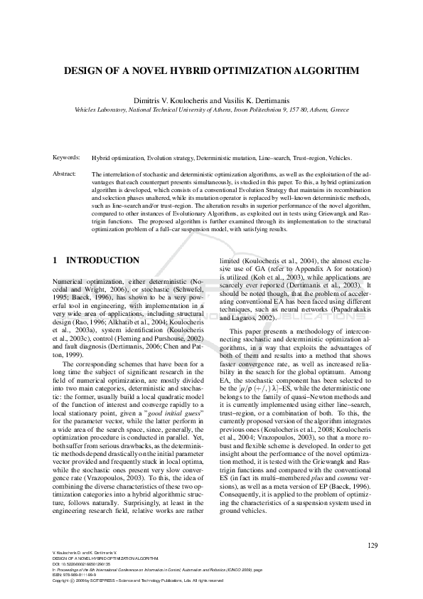 Pdf Design Of A Novel Hybrid Optimization Algorithm