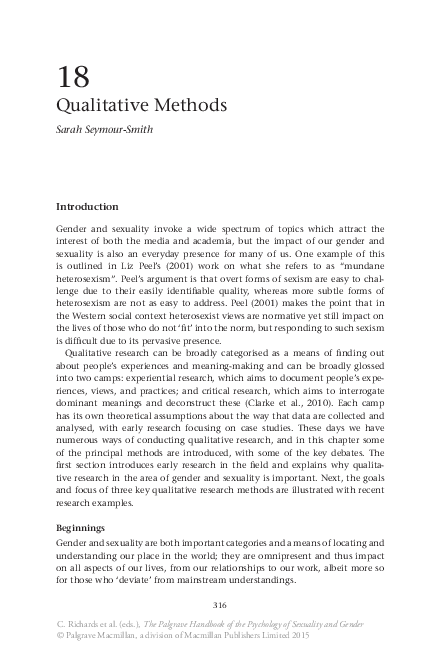 (PDF) Qualitative Methods