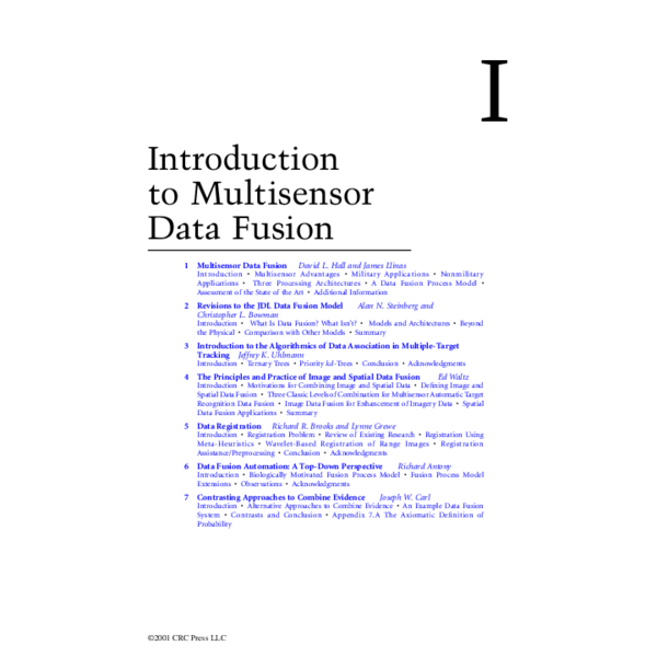 (PDF) I Introduction to Multisensor Data Fusion Introduction @bullet Multisensor Advantages ...