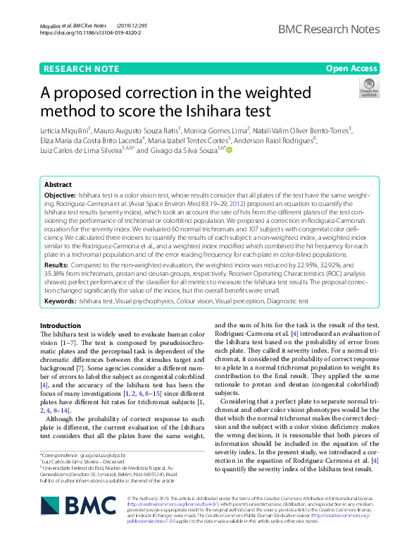 (PDF) A proposed correction in the weighted method to score the ...