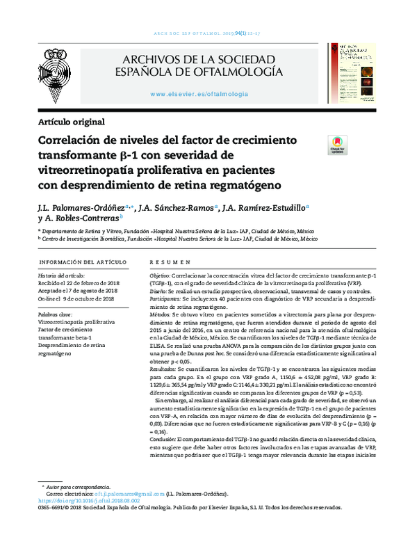 (PDF) Correlación de niveles del factor de crecimiento transformante β ...