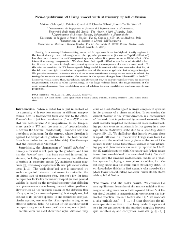 (PDF) Nonequilibrium two-dimensional Ising model with stationary uphill ...