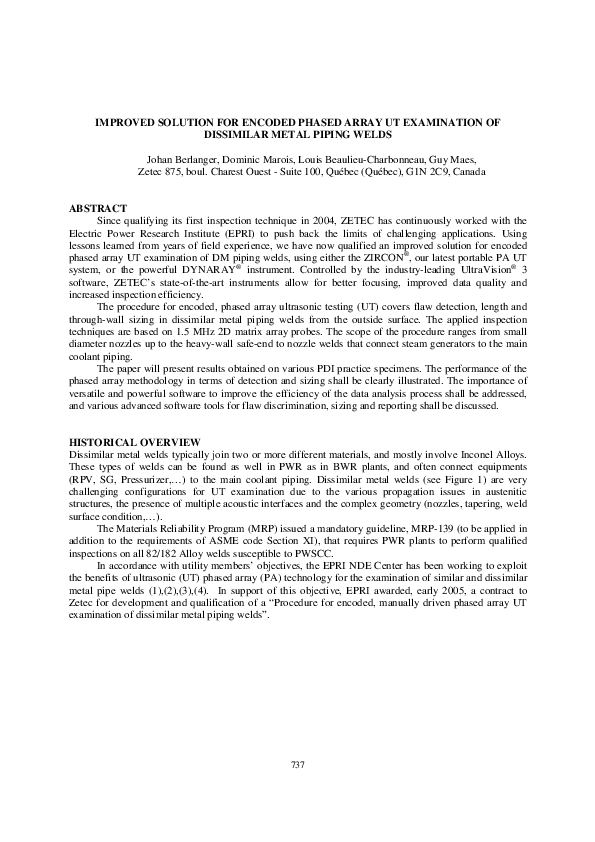 (PDF) Improved Solution for Encoded Phased Array Ut Examination of ...