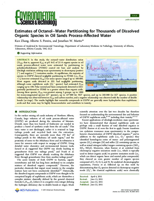 (PDF) Estimates of Octanol-Water Partitioning for Thousands of ...