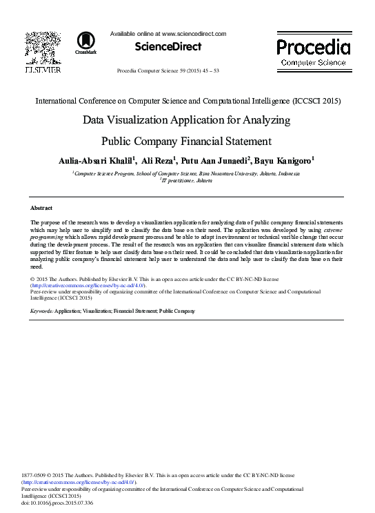 (PDF) Data Visualization Application for Analyzing Public Company ...
