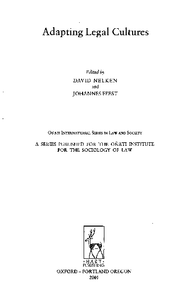 (PDF) Adapting Legal Cultures