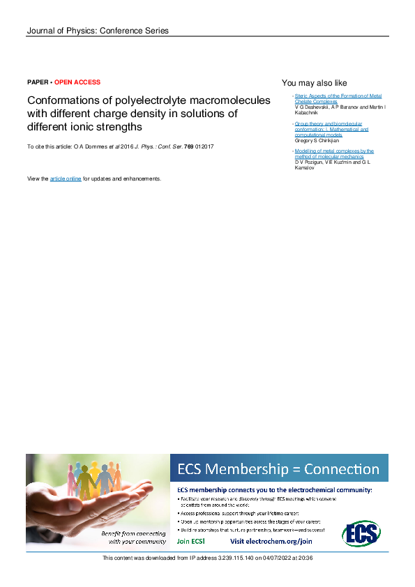 (PDF) Conformations of polyelectrolyte macromolecules with different ...