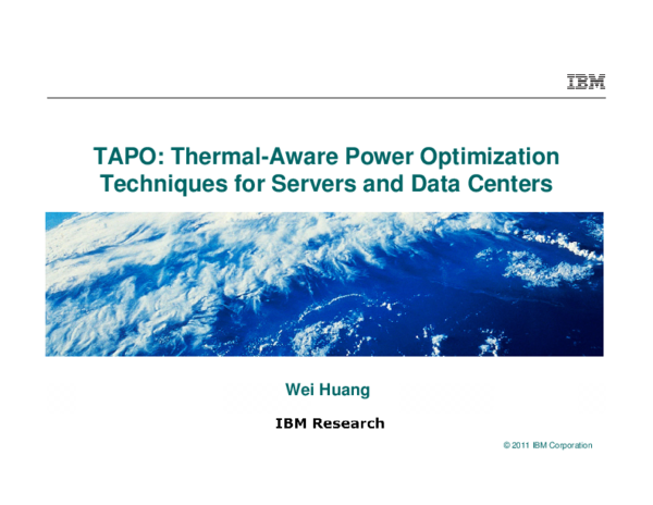 Pdf Tapo Thermal Aware Power Optimization Techniques For Servers And Data Centers