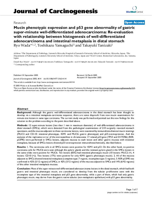 (PDF) Journal of Carcinogenesis BioMed Central