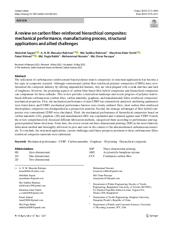 (PDF) A review on carbon fiber-reinforced hierarchical composites ...